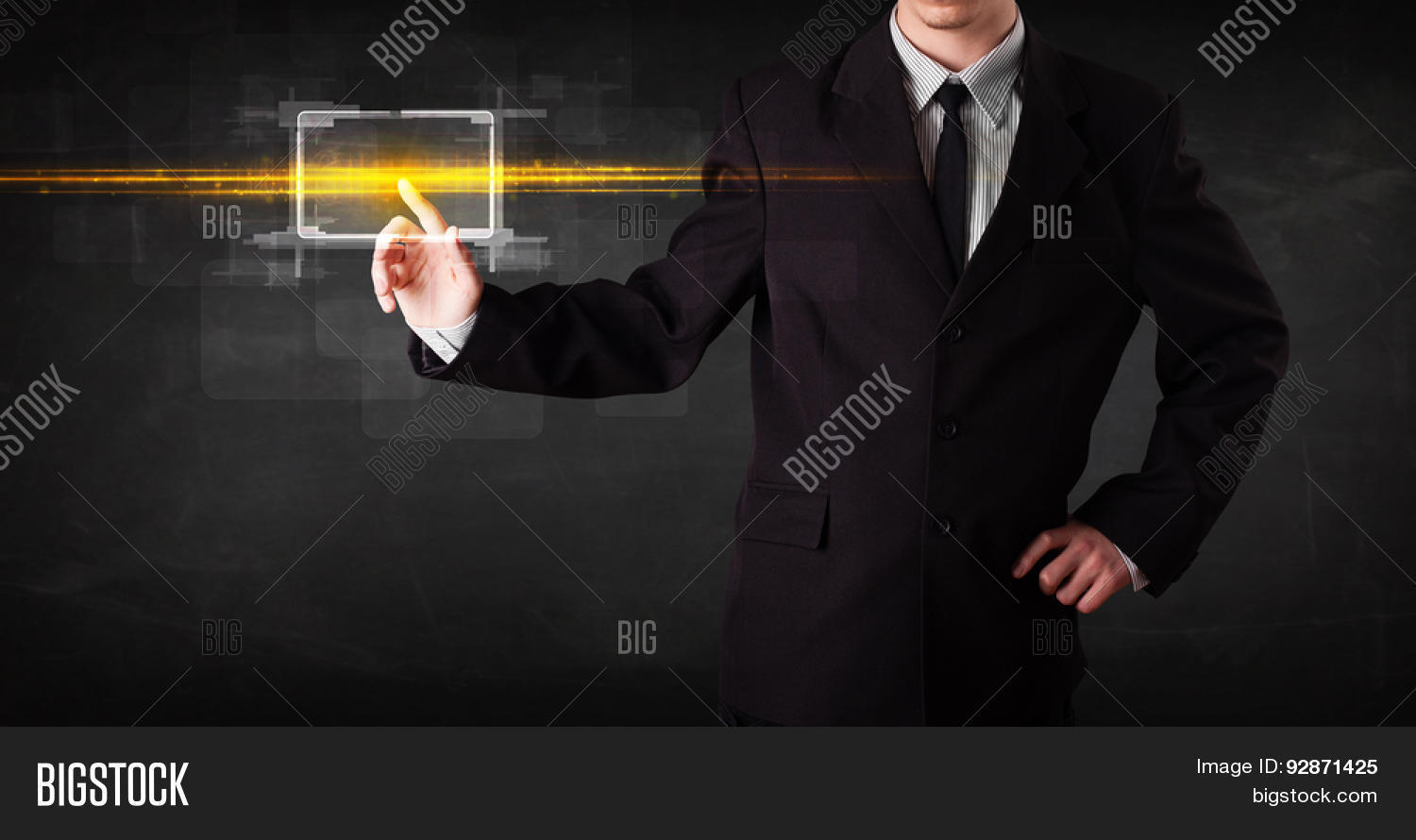Tech Person Touching Image & Photo (Free Trial) | Bigstock