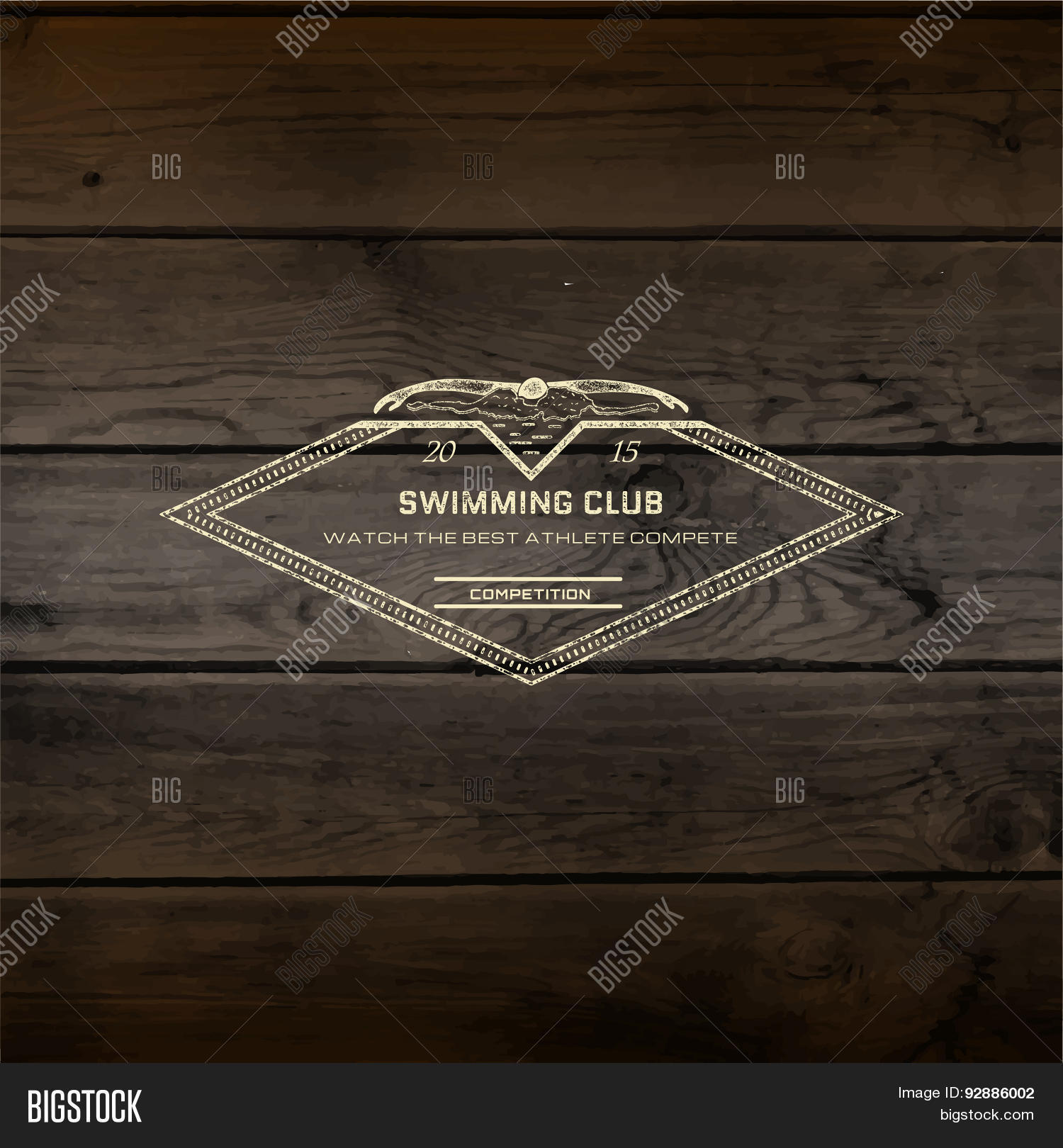 Swimming Badges Logos Vector & Photo (Free Trial) | Bigstock