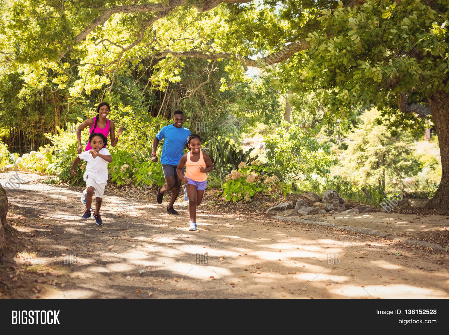Happy Family Runing Image & Photo (Free Trial) | Bigstock