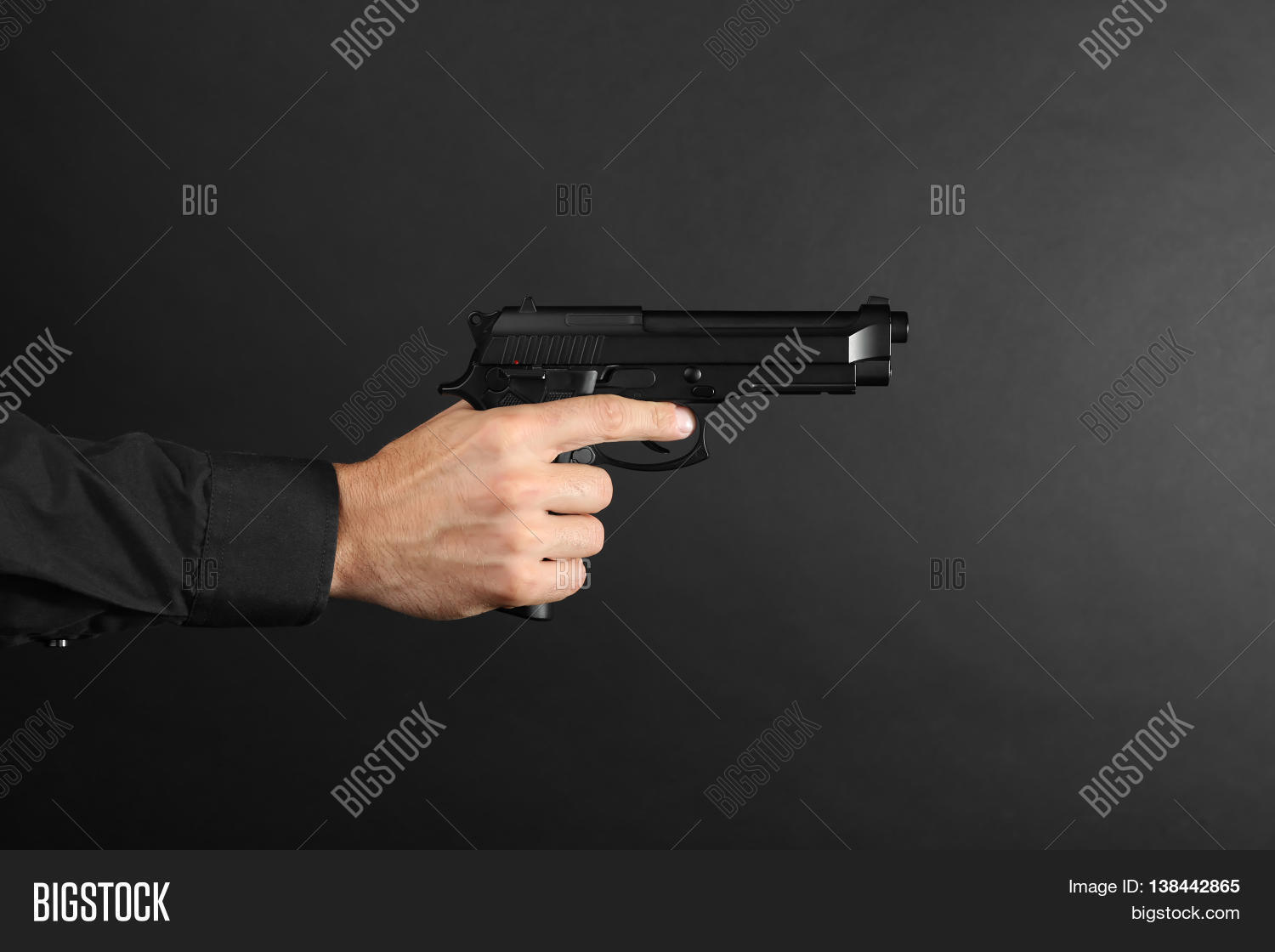 Man's Hand Holding Gun Image & Photo (Free Trial) | Bigstock