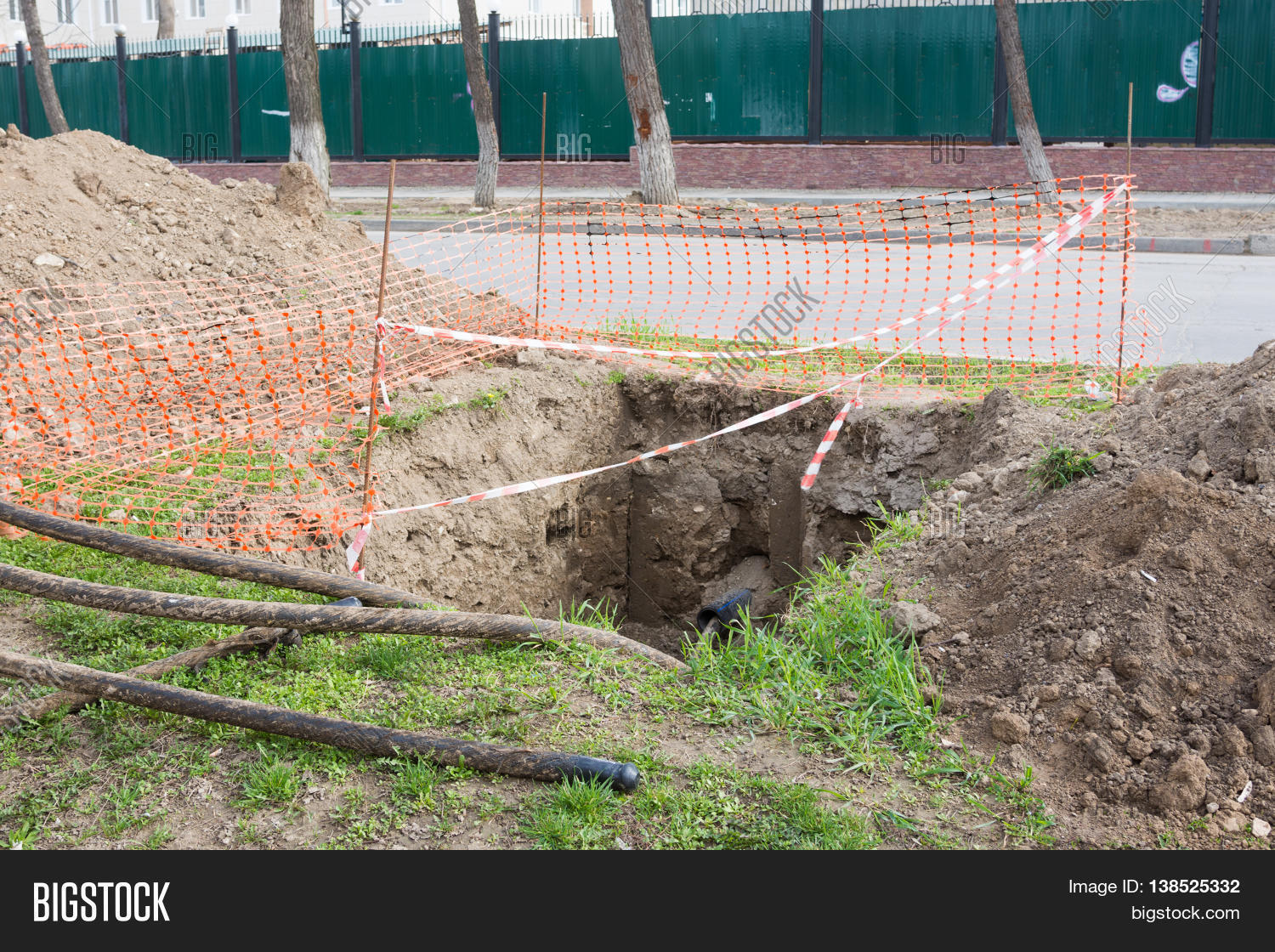 Dug Pit Fenced Image & Photo (Free Trial) | Bigstock