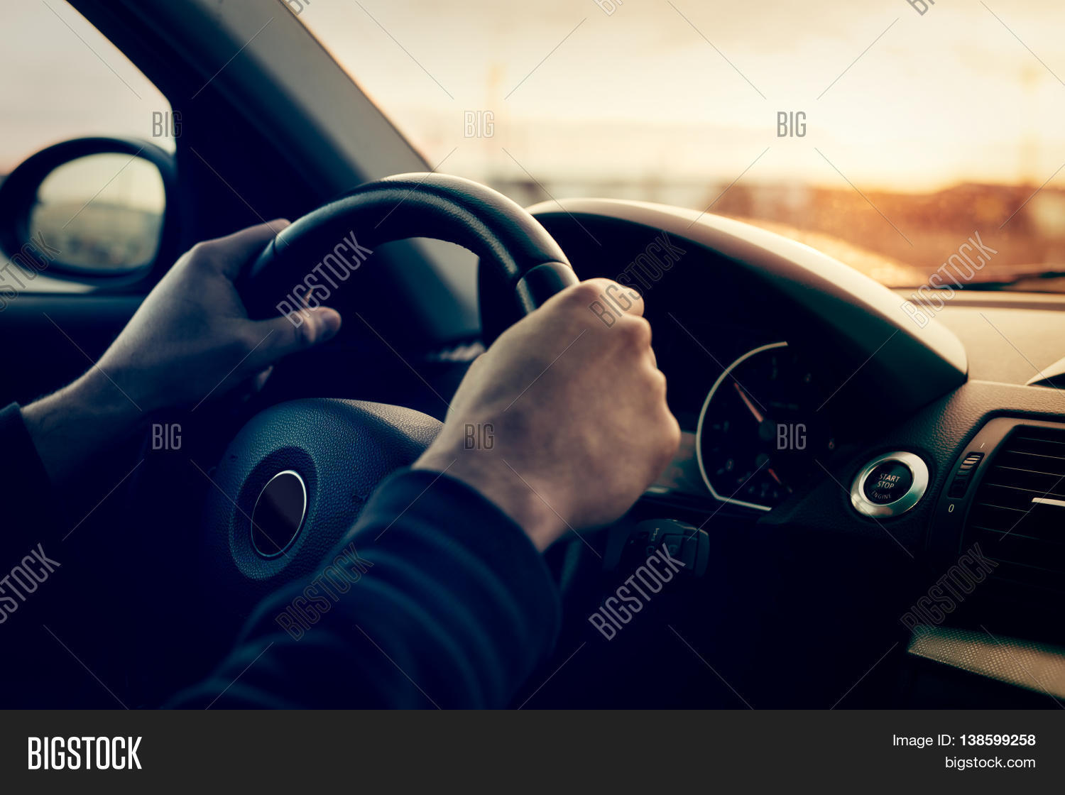 Driving Car Sunset - Image & Photo (Free Trial) | Bigstock