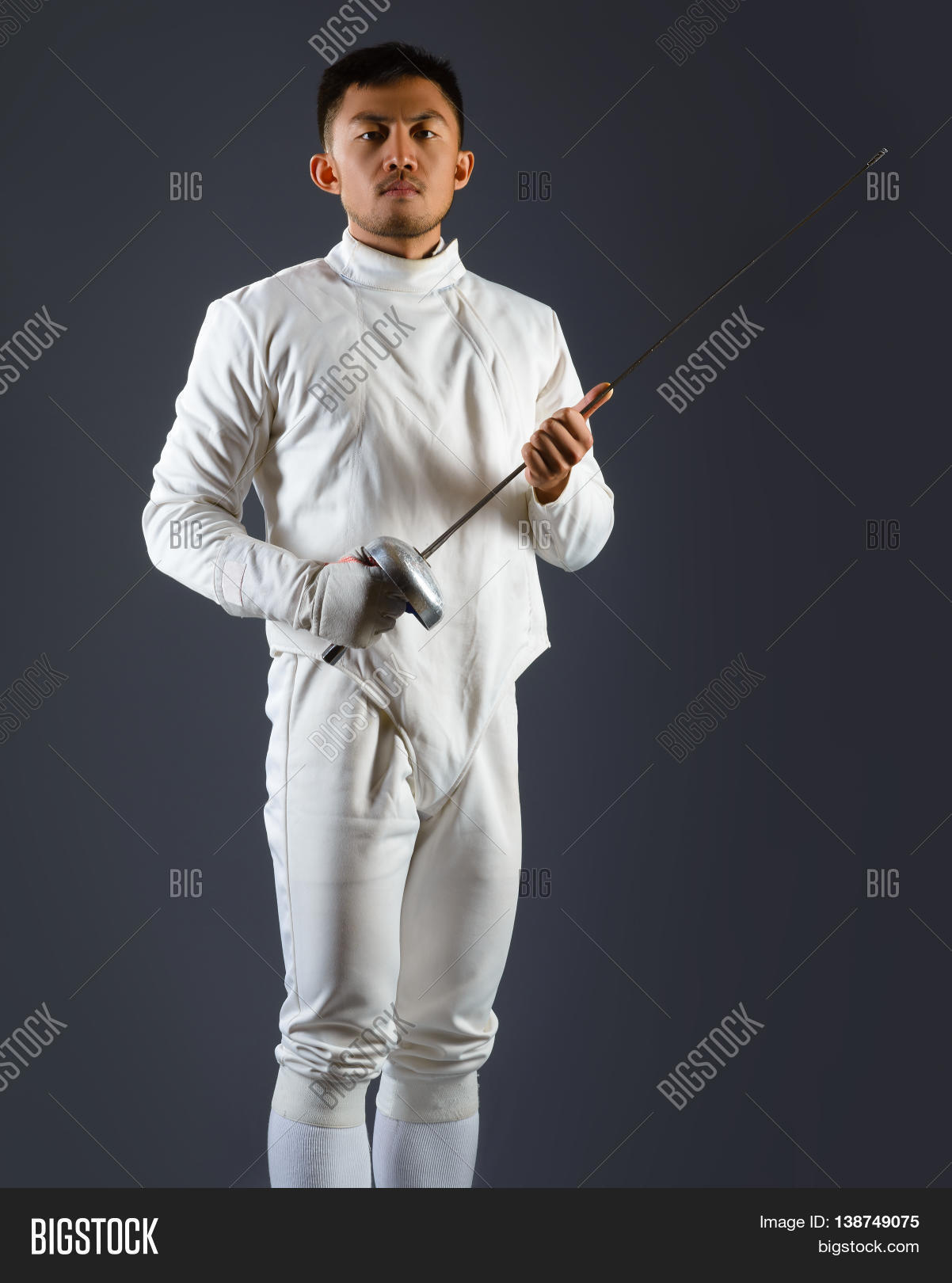Fencing Athlete Posing Image & Photo (Free Trial) | Bigstock