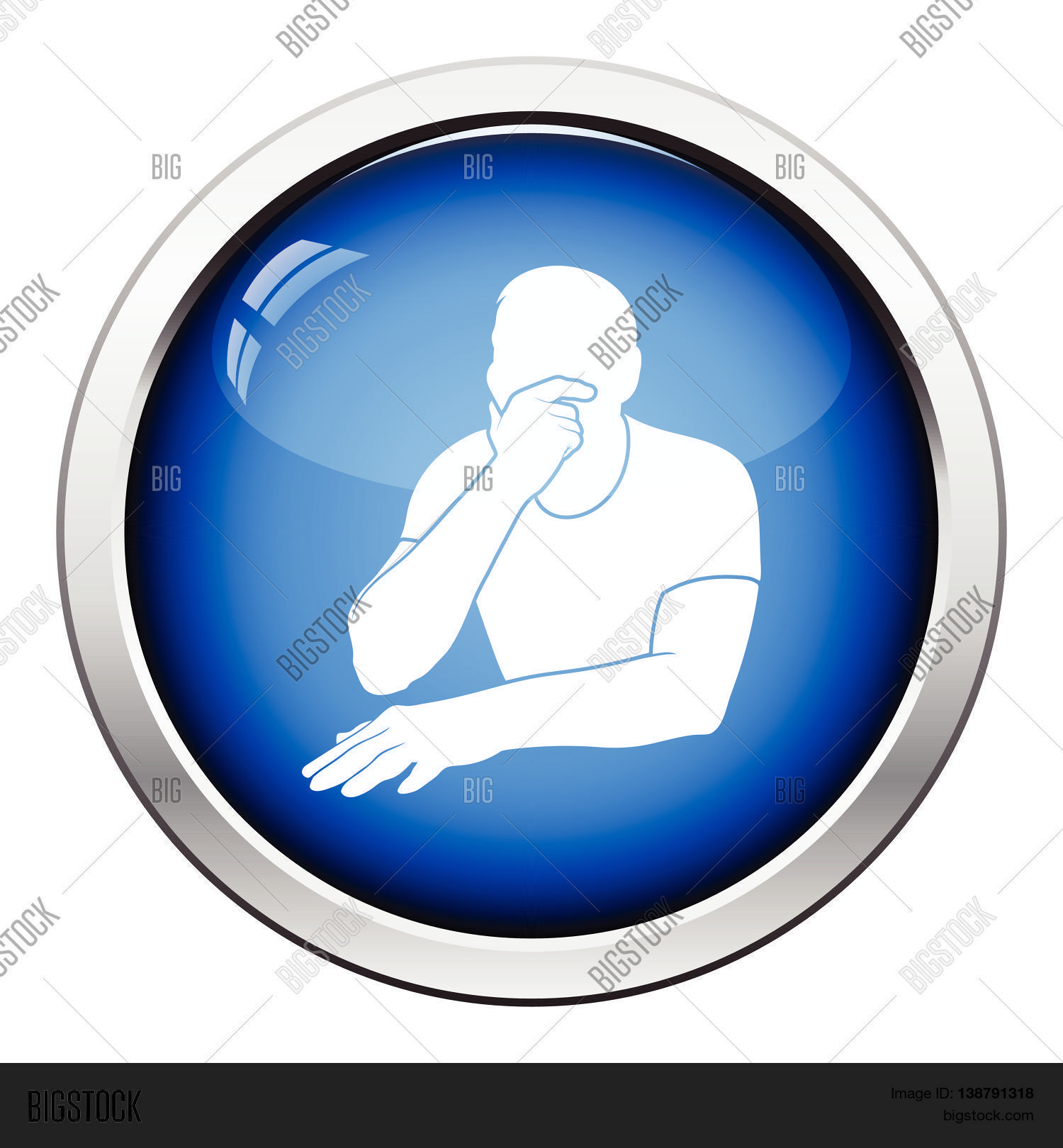 Thinking Man Icon Vector & Photo (Free Trial) | Bigstock