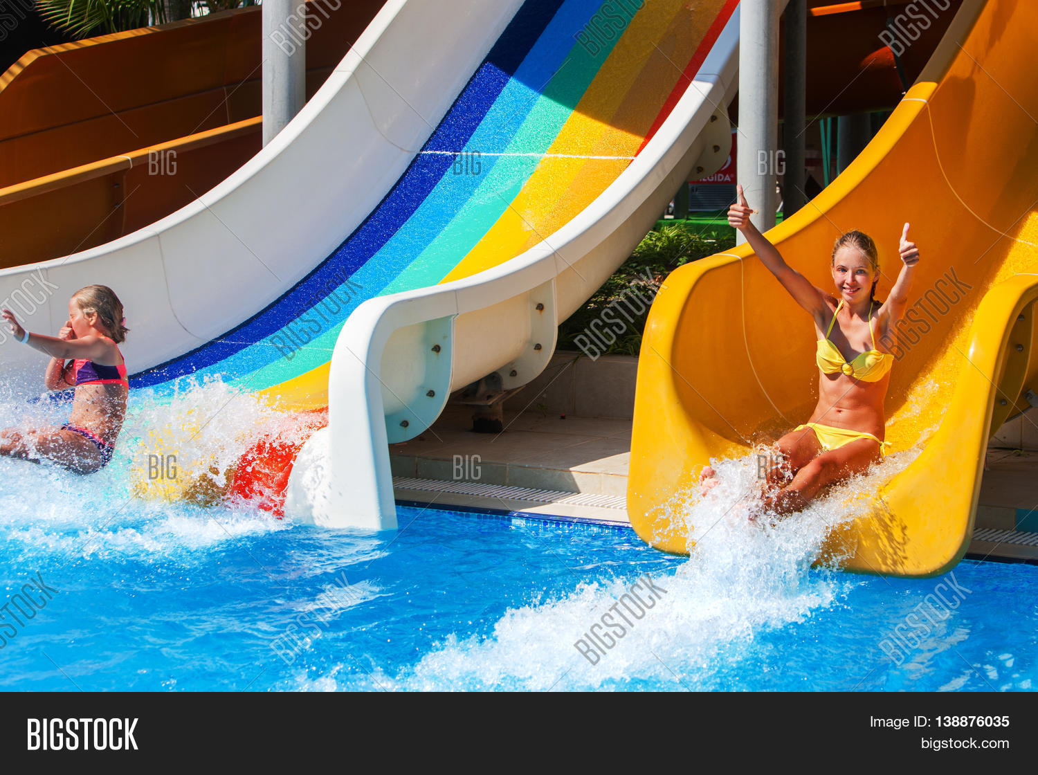 Two Children On Water Image & Photo (Free Trial) | Bigstock