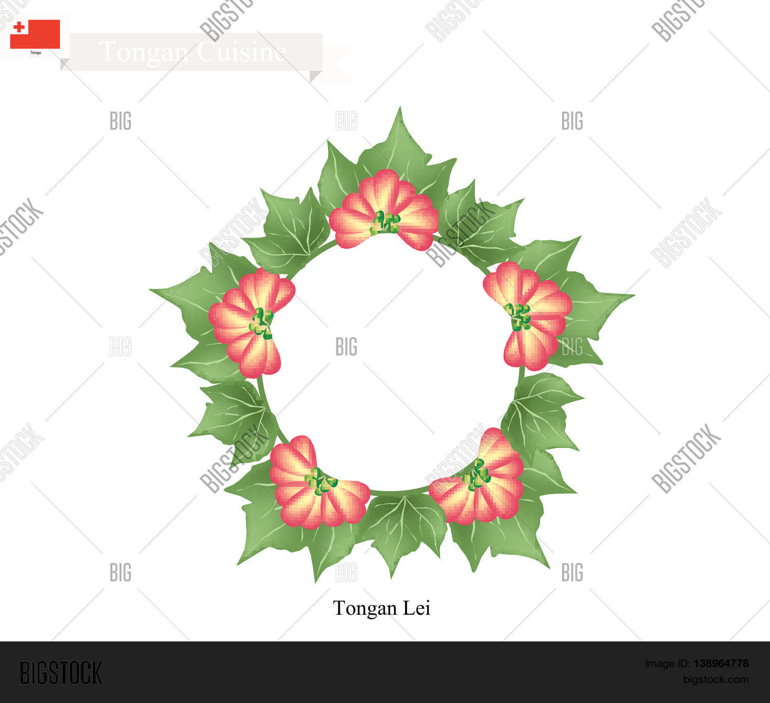 Tonga Flower Vector & Photo (Free Trial) | Bigstock