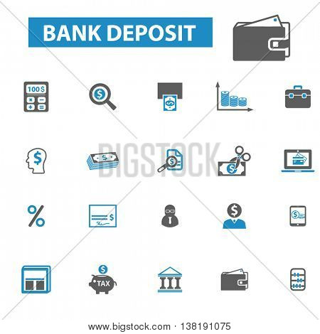 Bank Deposit Icons Vector & Photo (Free Trial) | Bigstock