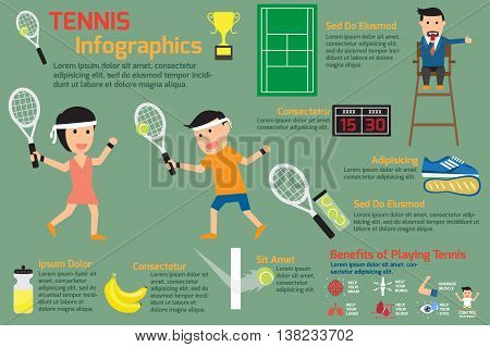 Tennis Infographics Vector & Photo (Free Trial) | Bigstock