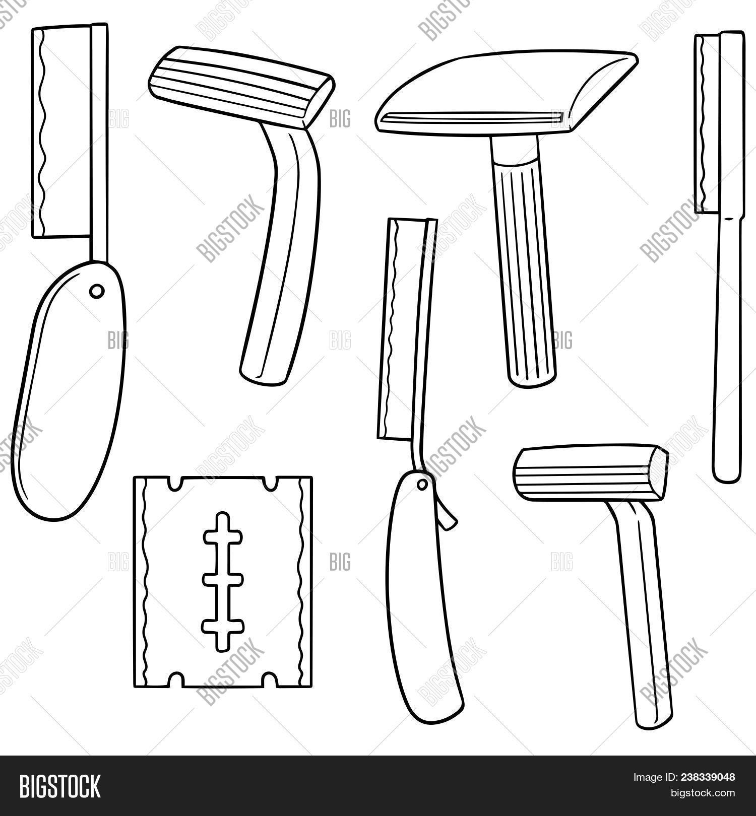 Vector Set Razor Hand Vector & Photo (Free Trial) | Bigstock