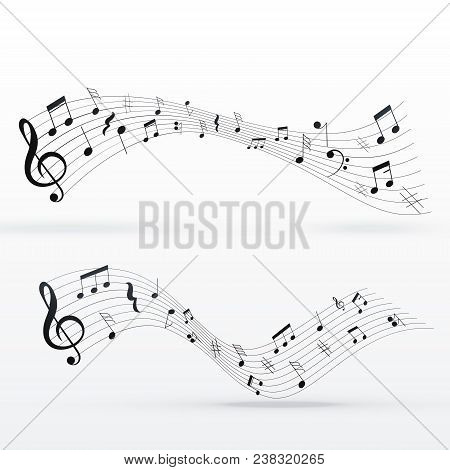Musical Notes Wave Vector & Photo (Free Trial) | Bigstock