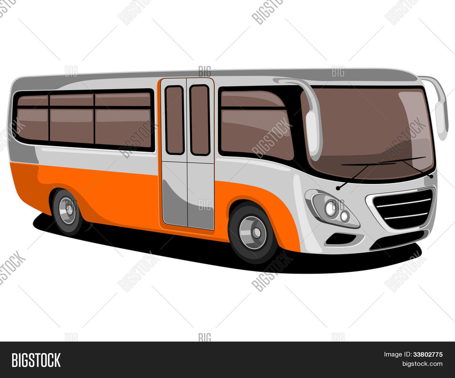 Public Transportation Bus Side View