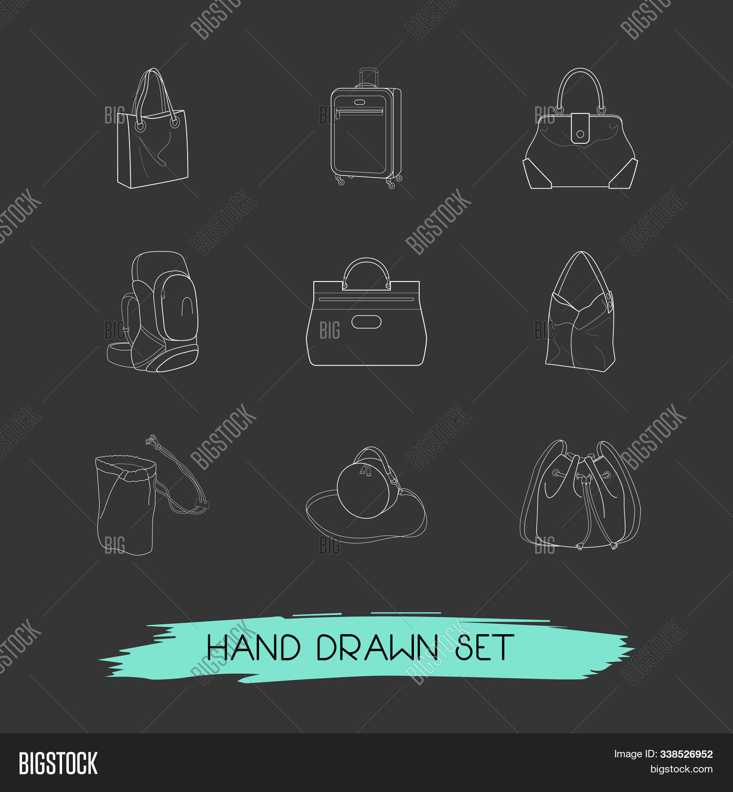 Set Bag Types Icons Image & Photo (Free Trial) | Bigstock