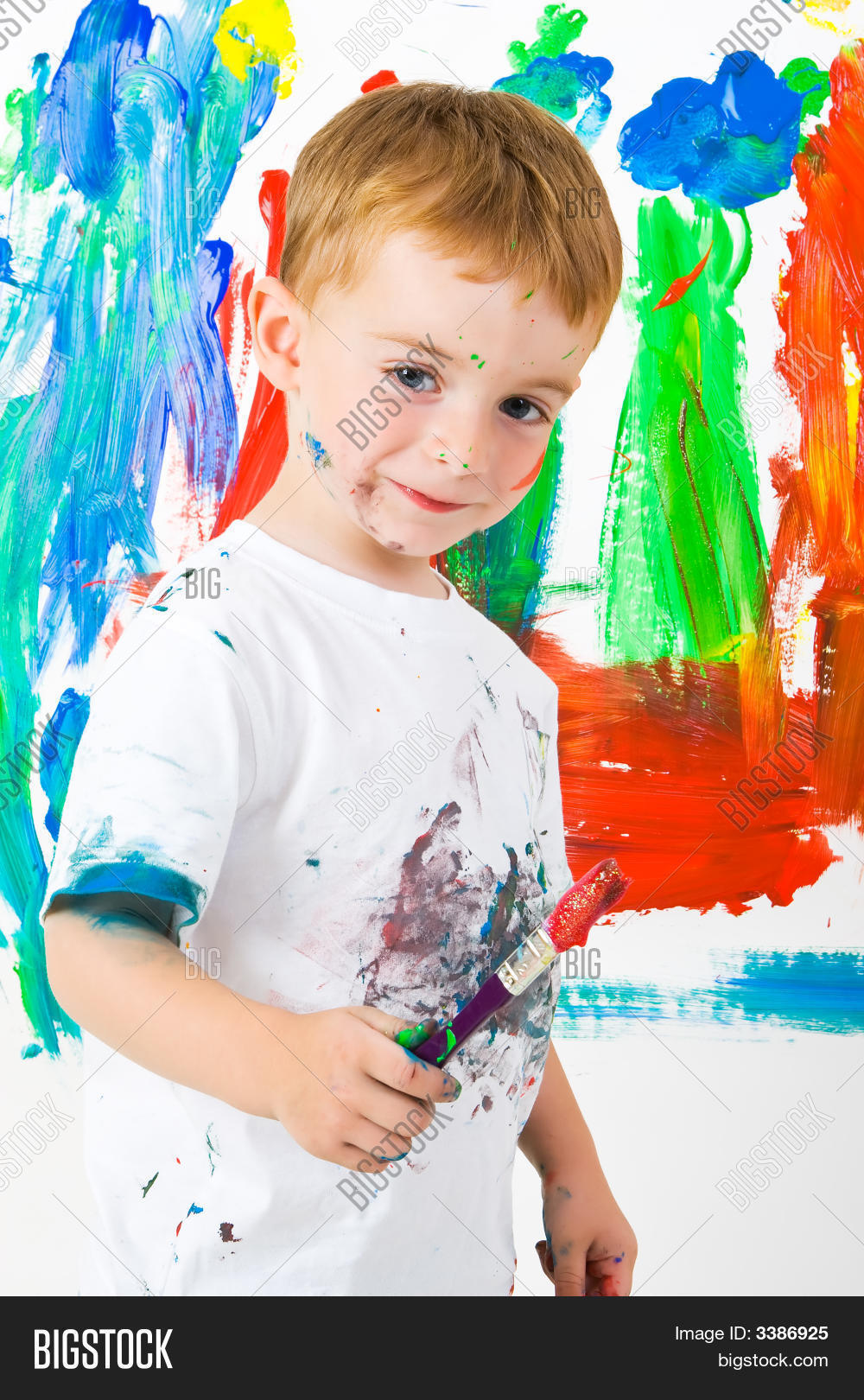 Small Boy Painting Image & Photo (Free Trial) | Bigstock
