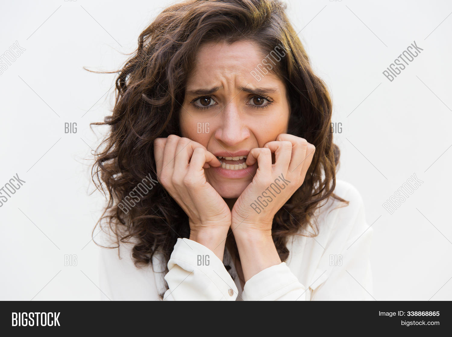 Upset Nervous Woman Image And Photo Free Trial Bigstock
