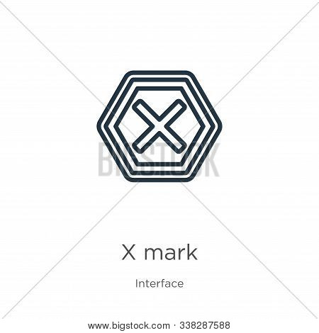 X Mark Icon. Thin Vector & Photo (Free Trial) | Bigstock