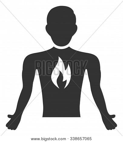 Chest Pain Raster Icon Image & Photo (Free Trial) | Bigstock