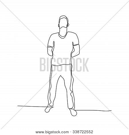 Students Walking In Line Hands Behind Back