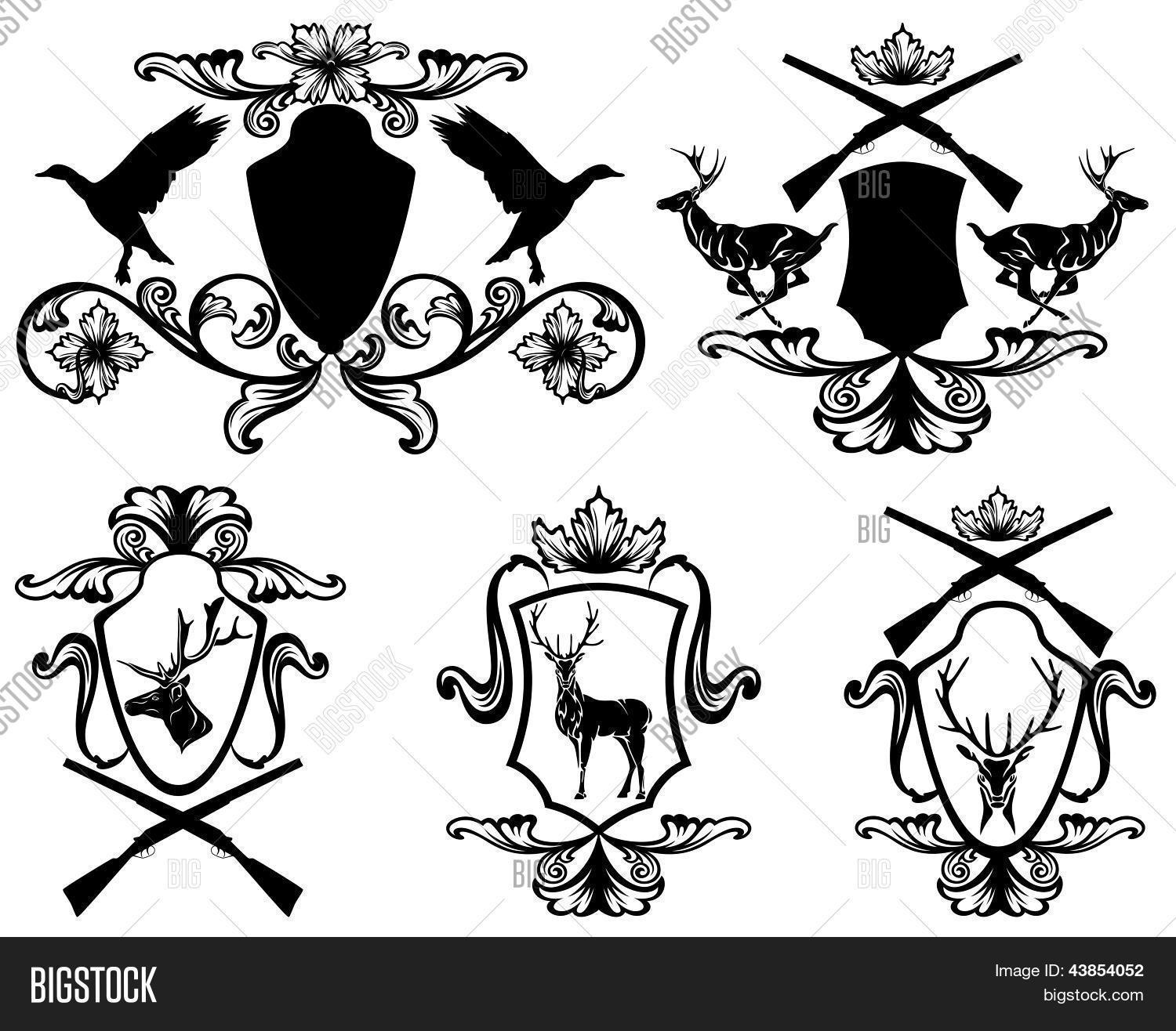 Hunting Emblems Vector & Photo (Free Trial) | Bigstock
