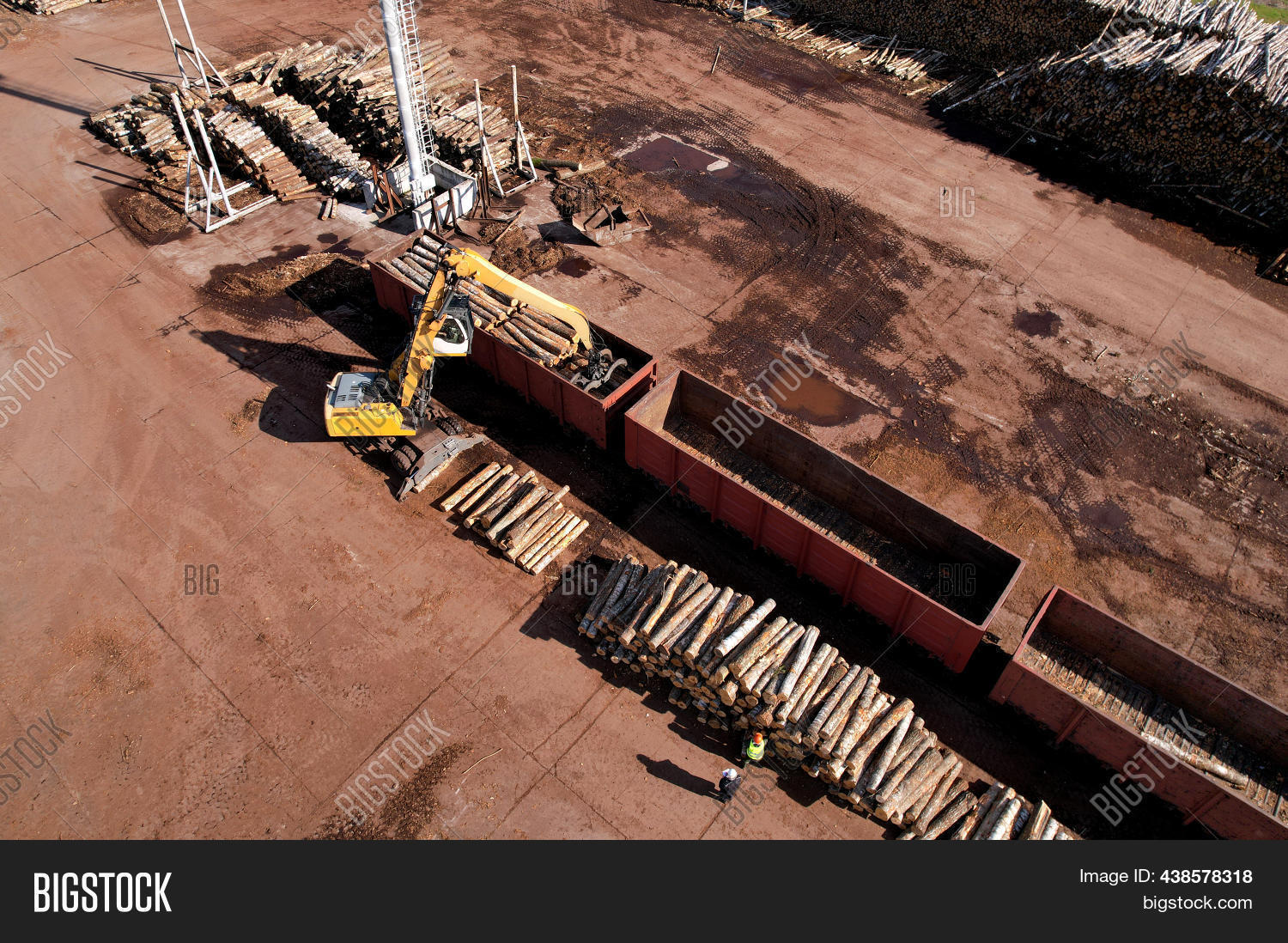 Excavator Log Grab Image & Photo (Free Trial) | Bigstock