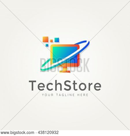 Tech Store Minimalist Vector & Photo (Free Trial) | Bigstock