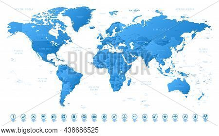 World Map. Detailed Vector & Photo (Free Trial) | Bigstock