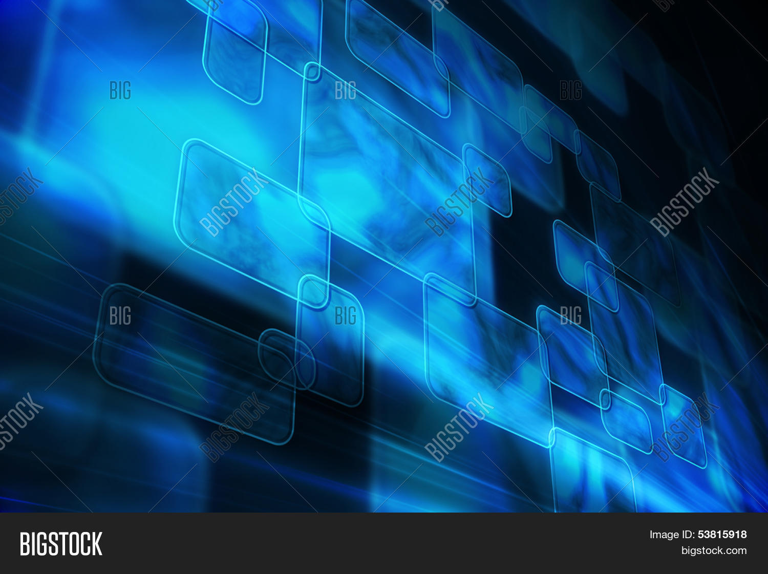Blue Squares On Black Image & Photo (Free Trial) | Bigstock