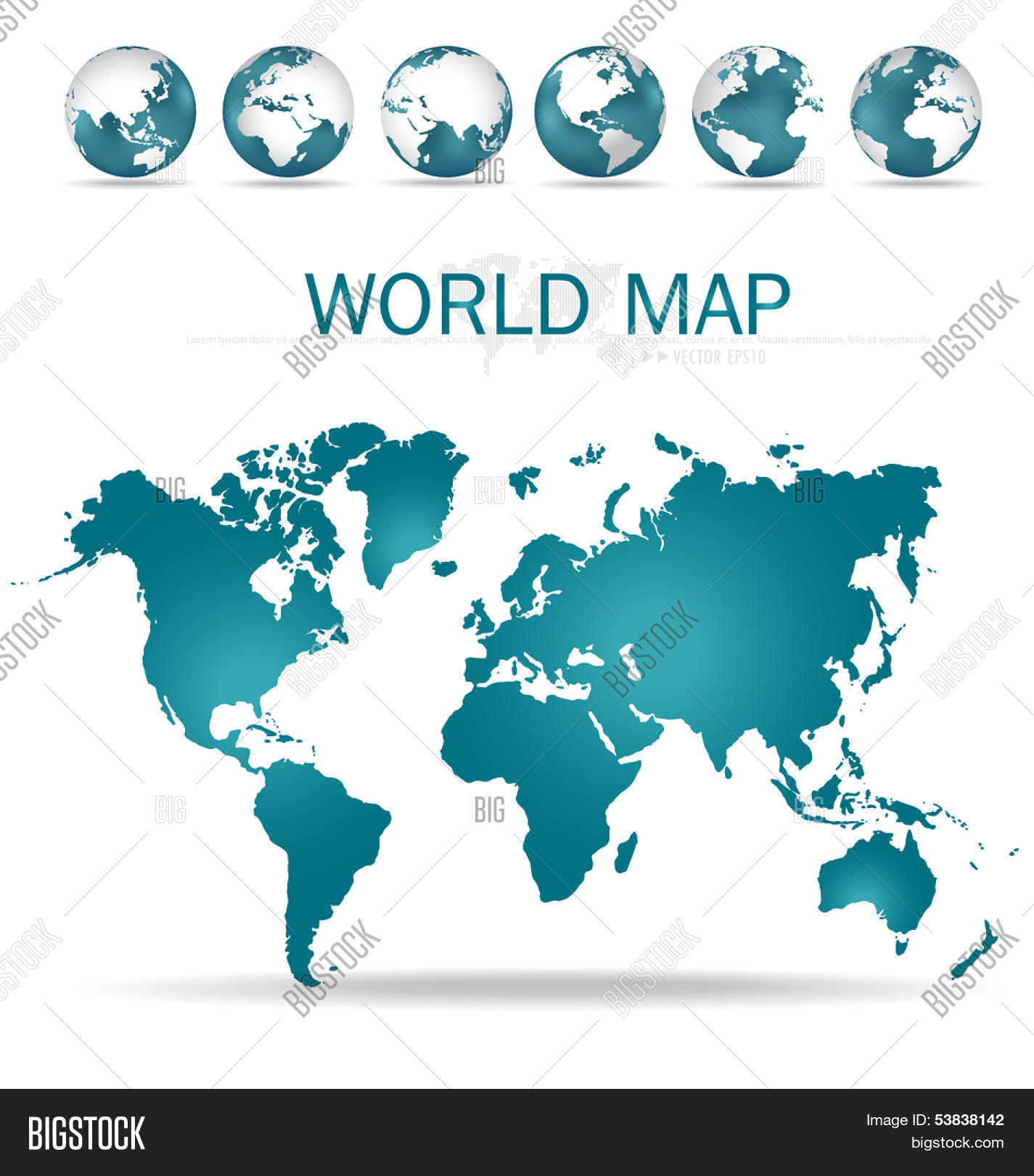 World Map. Vector Vector & Photo (Free Trial) | Bigstock