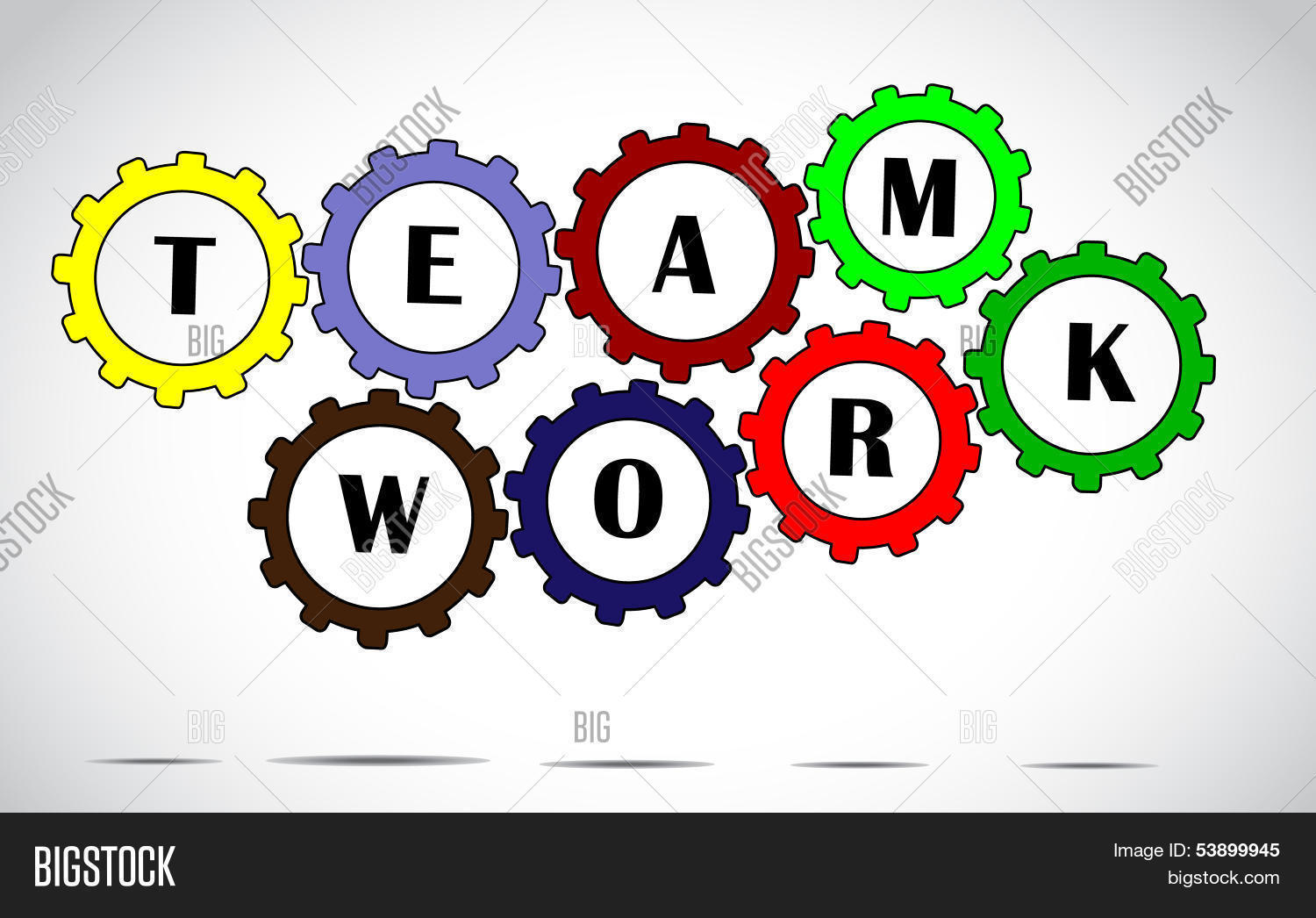 Team Work Text Inside Vector & Photo (Free Trial) | Bigstock