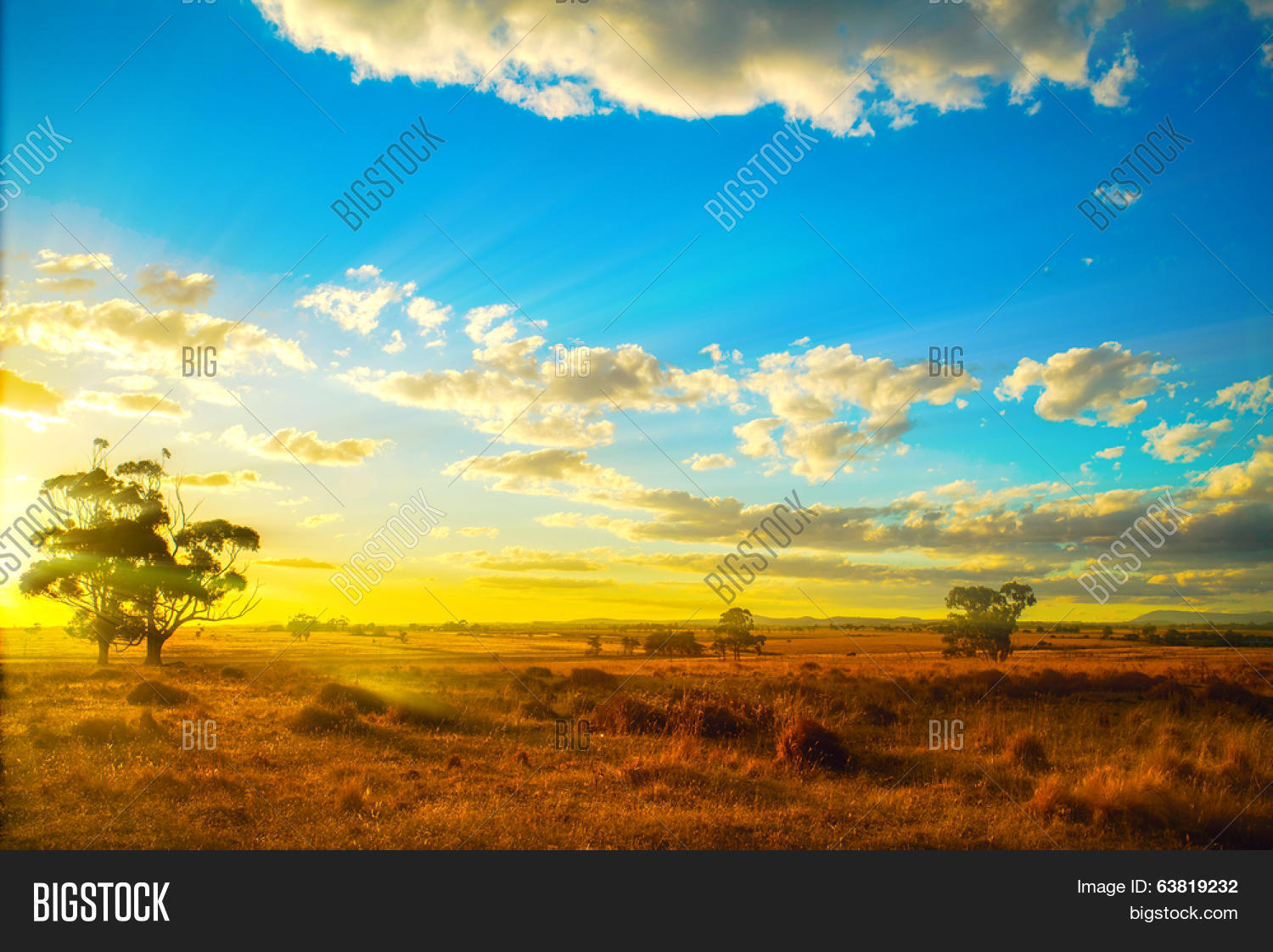 Sunset Over Australian Image & Photo (Free Trial) | Bigstock