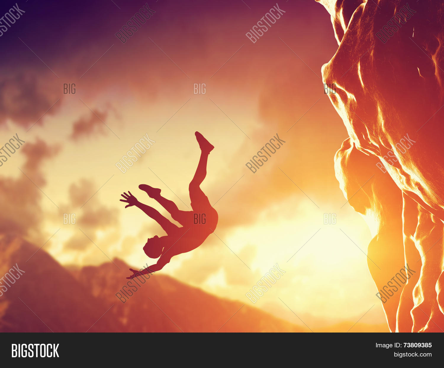 Hiker Free Falling Image & Photo (Free Trial) | Bigstock