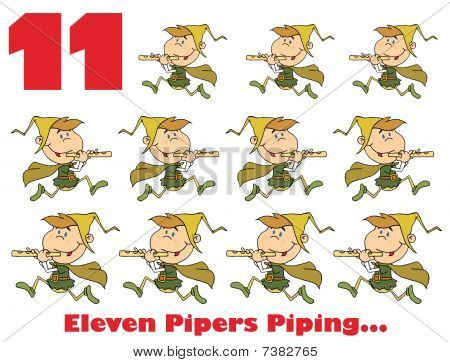 11 Pipers Piping Images, Illustrations & Vectors (Free) - Bigstock