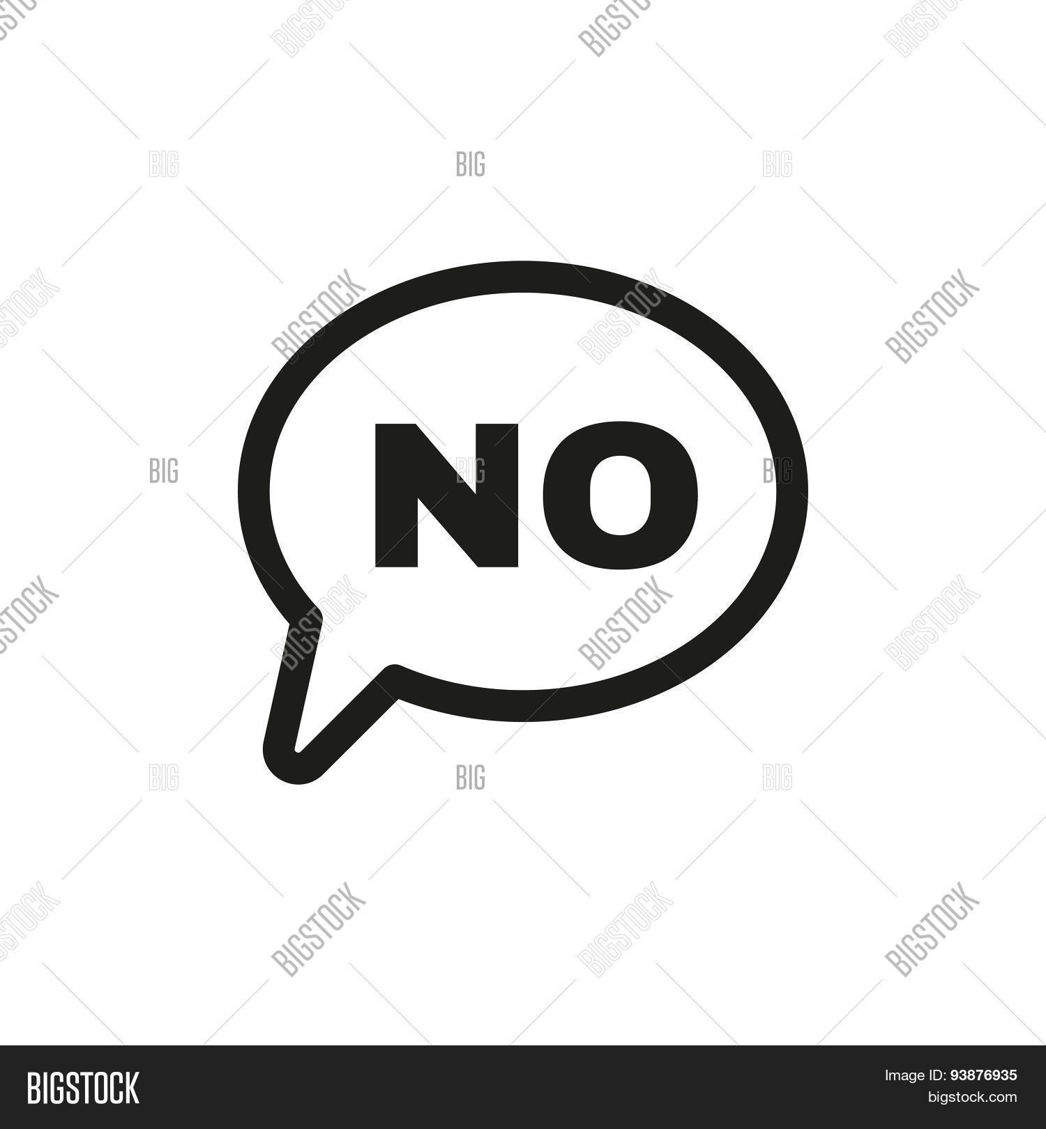 No Speech Bubble Icon Vector & Photo (Free Trial) | Bigstock