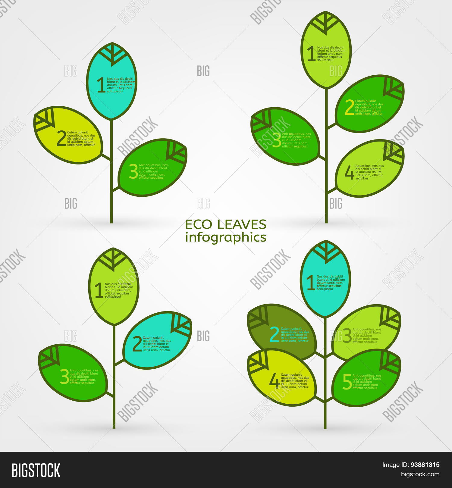 Leaves Infographic Vector & Photo (Free Trial) | Bigstock