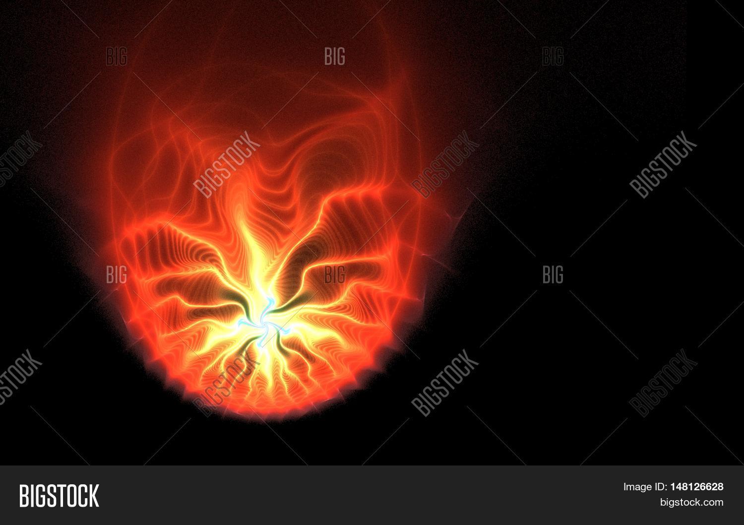 Fractal Red Fireball Image & Photo (Free Trial) | Bigstock