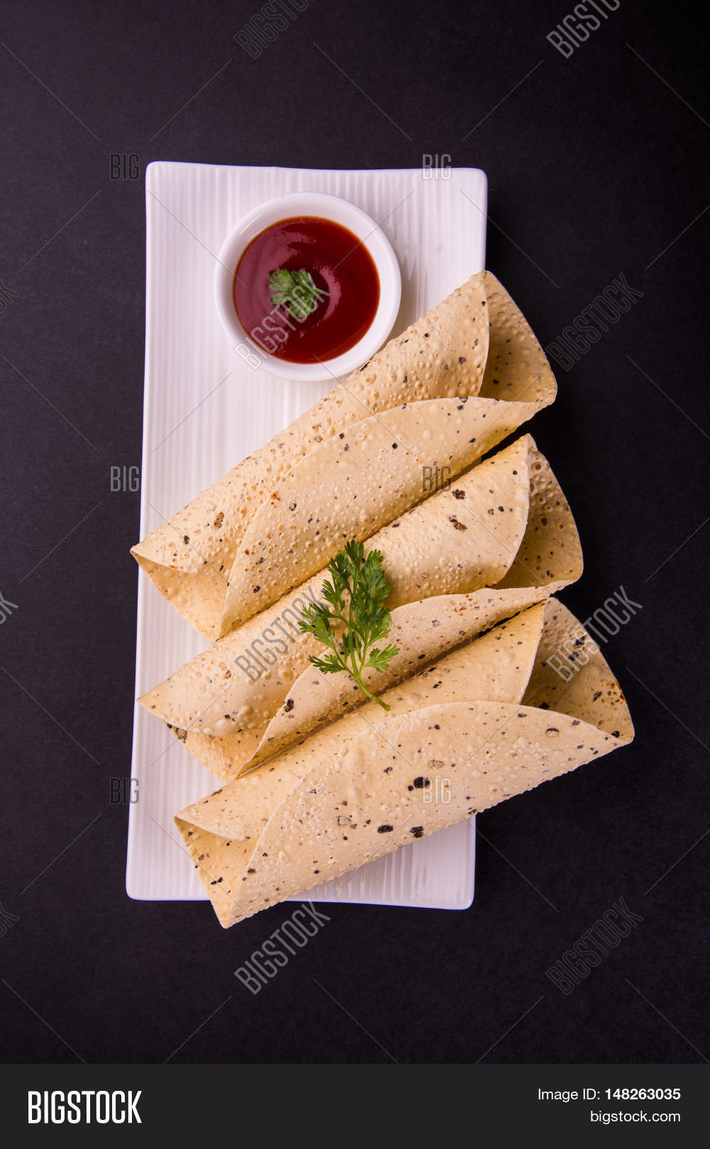 Rosted Papad Roll Image & Photo (Free Trial) | Bigstock