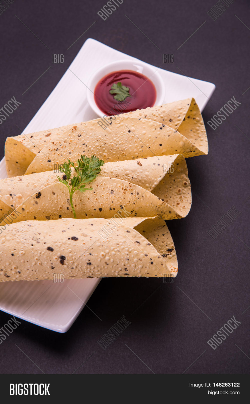 Rosted Papad Roll Image & Photo (Free Trial) | Bigstock