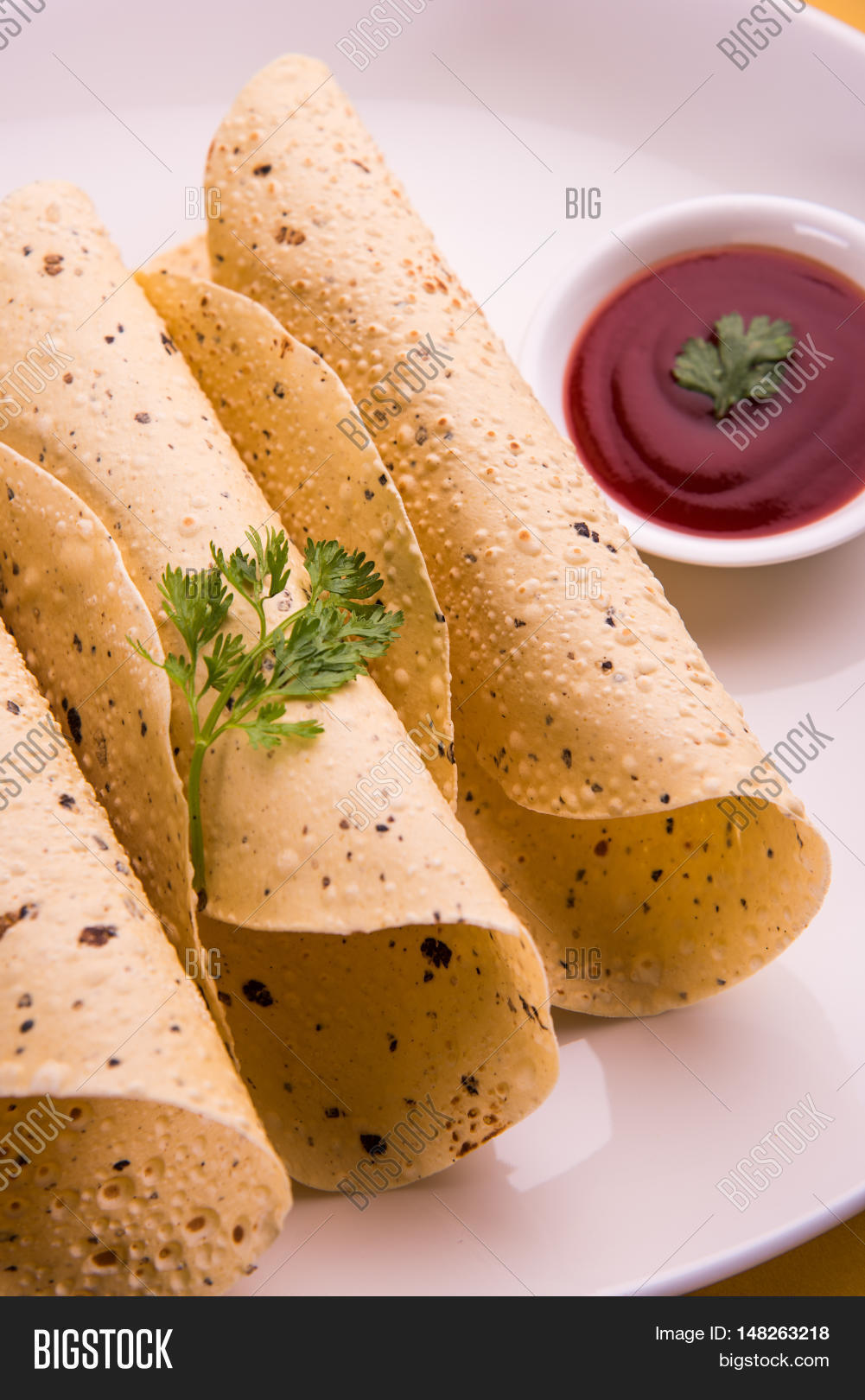 Rosted Papad Roll Image & Photo (Free Trial) | Bigstock