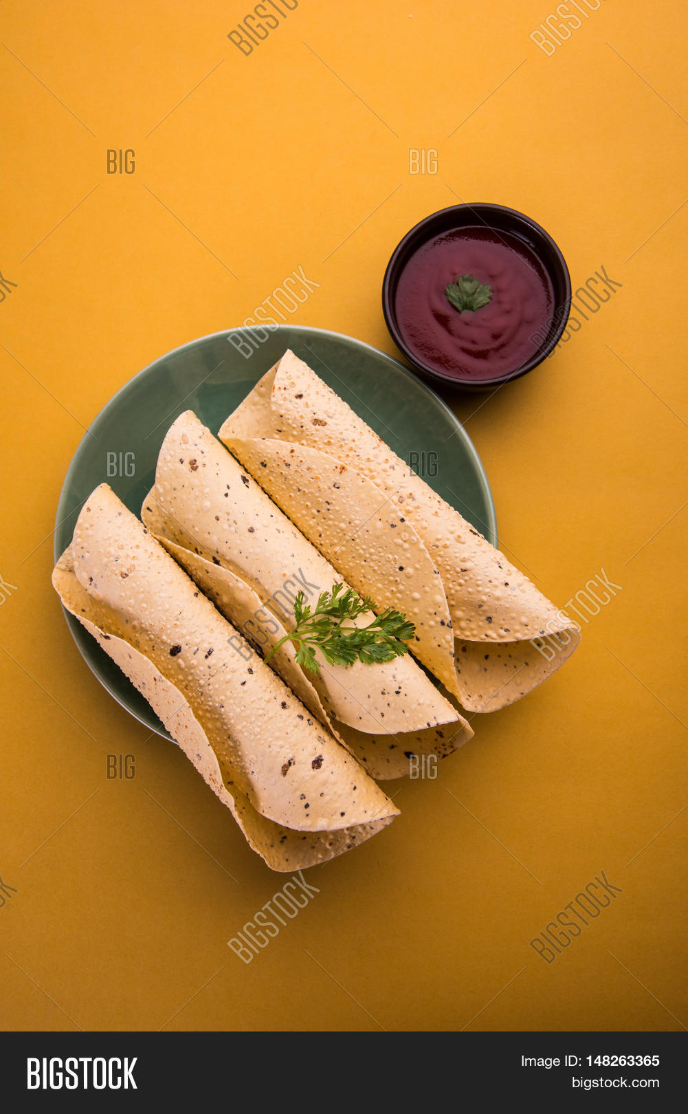 Rosted Papad Roll Image & Photo (Free Trial) | Bigstock