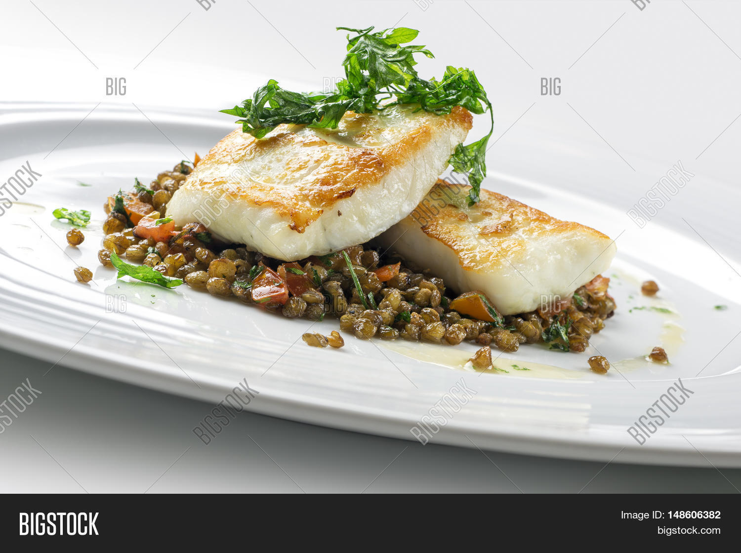 Fish Dish Turbot Image & Photo (Free Trial) | Bigstock