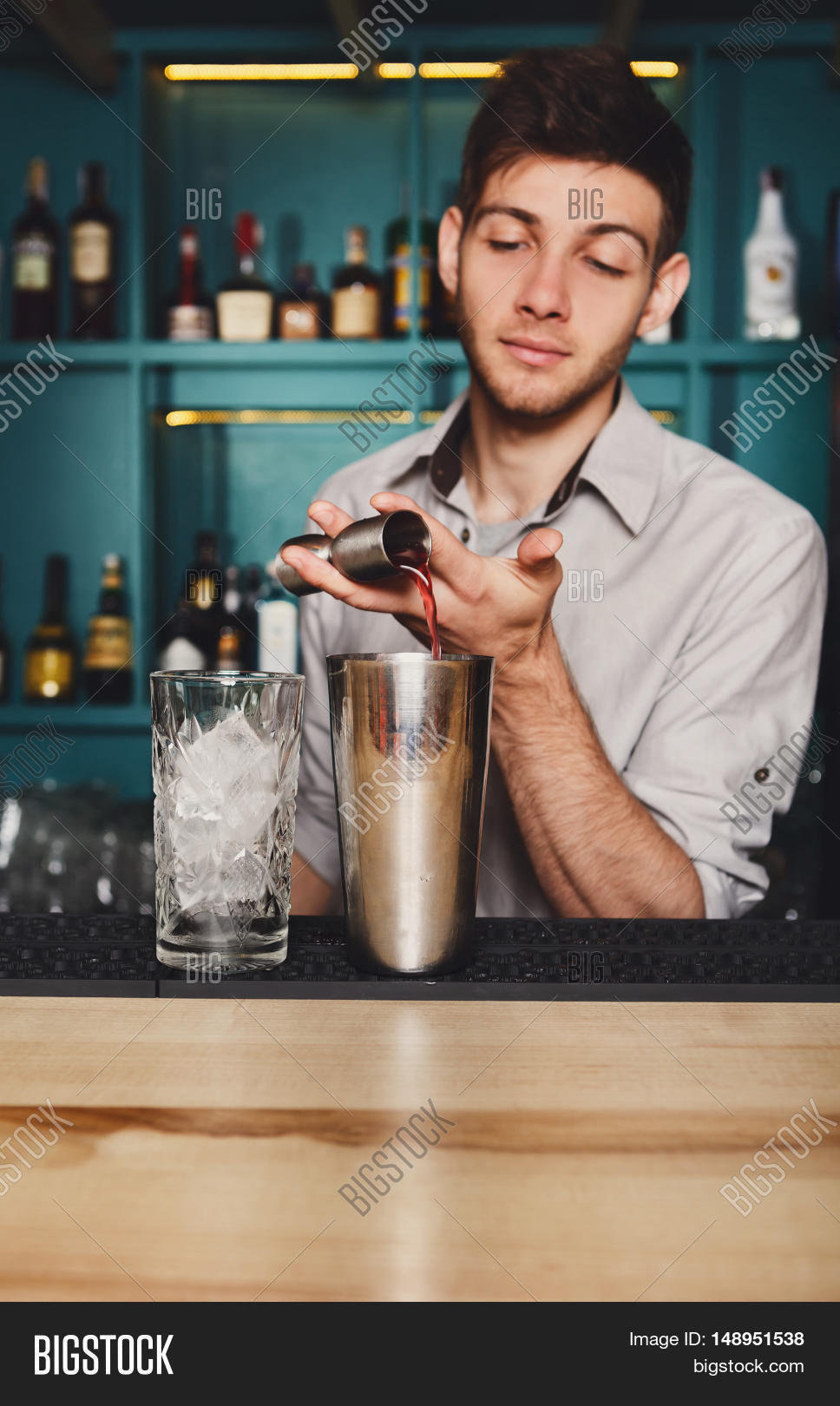 Young Handsome Barman Image & Photo (Free Trial) | Bigstock