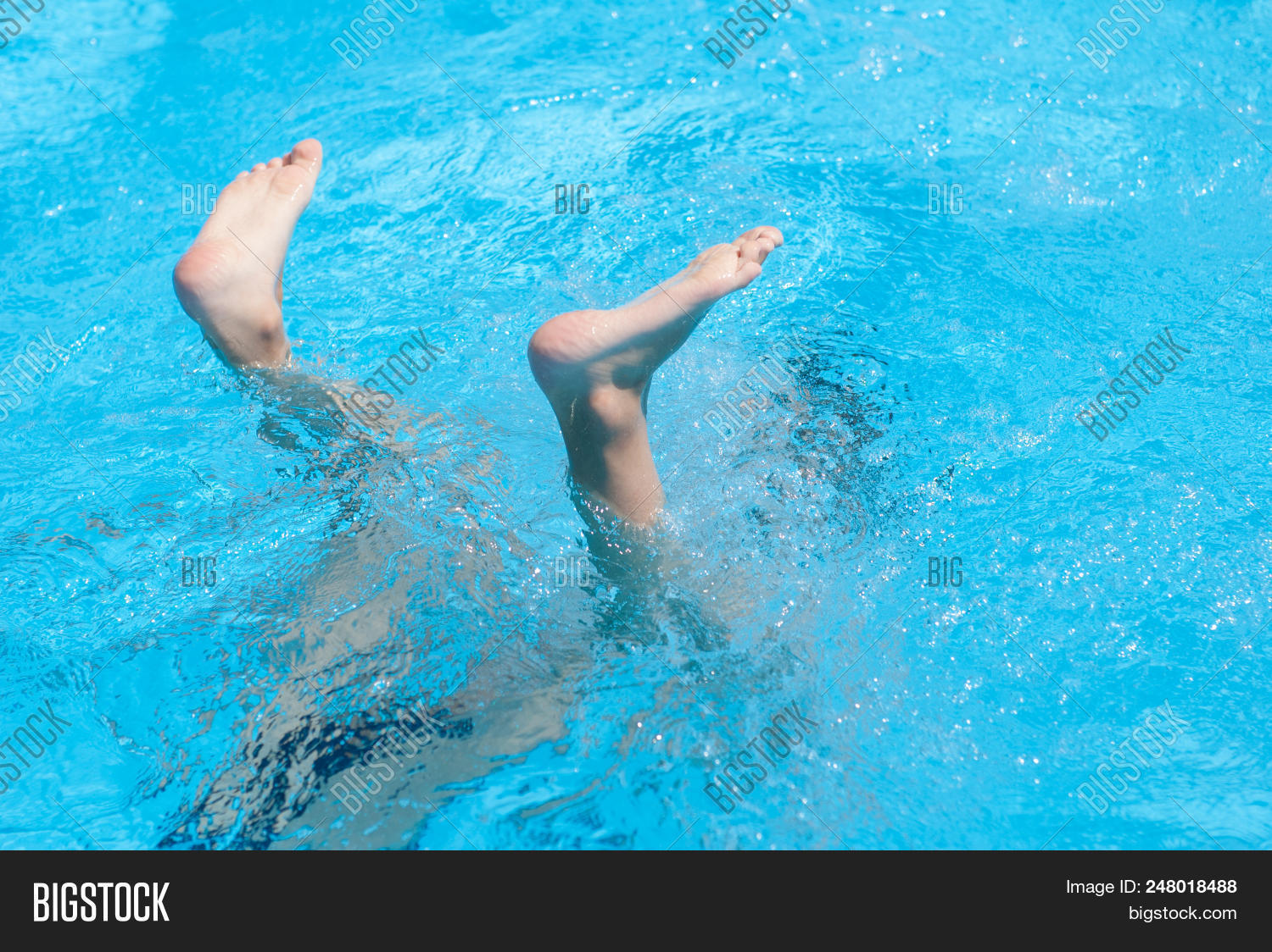 Two Legs Diving Child Image & Photo (Free Trial) | Bigstock