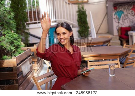 Calling Waiter. Busy Image & Photo (Free Trial) | Bigstock