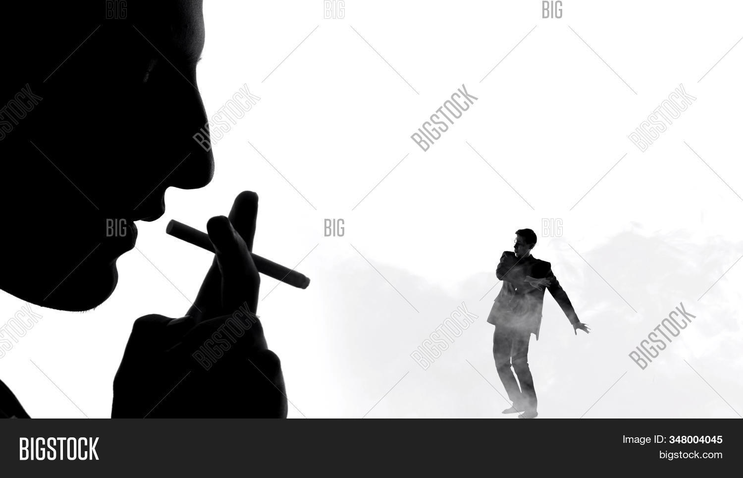Shadow Man Smoking Image & Photo (Free Trial) | Bigstock