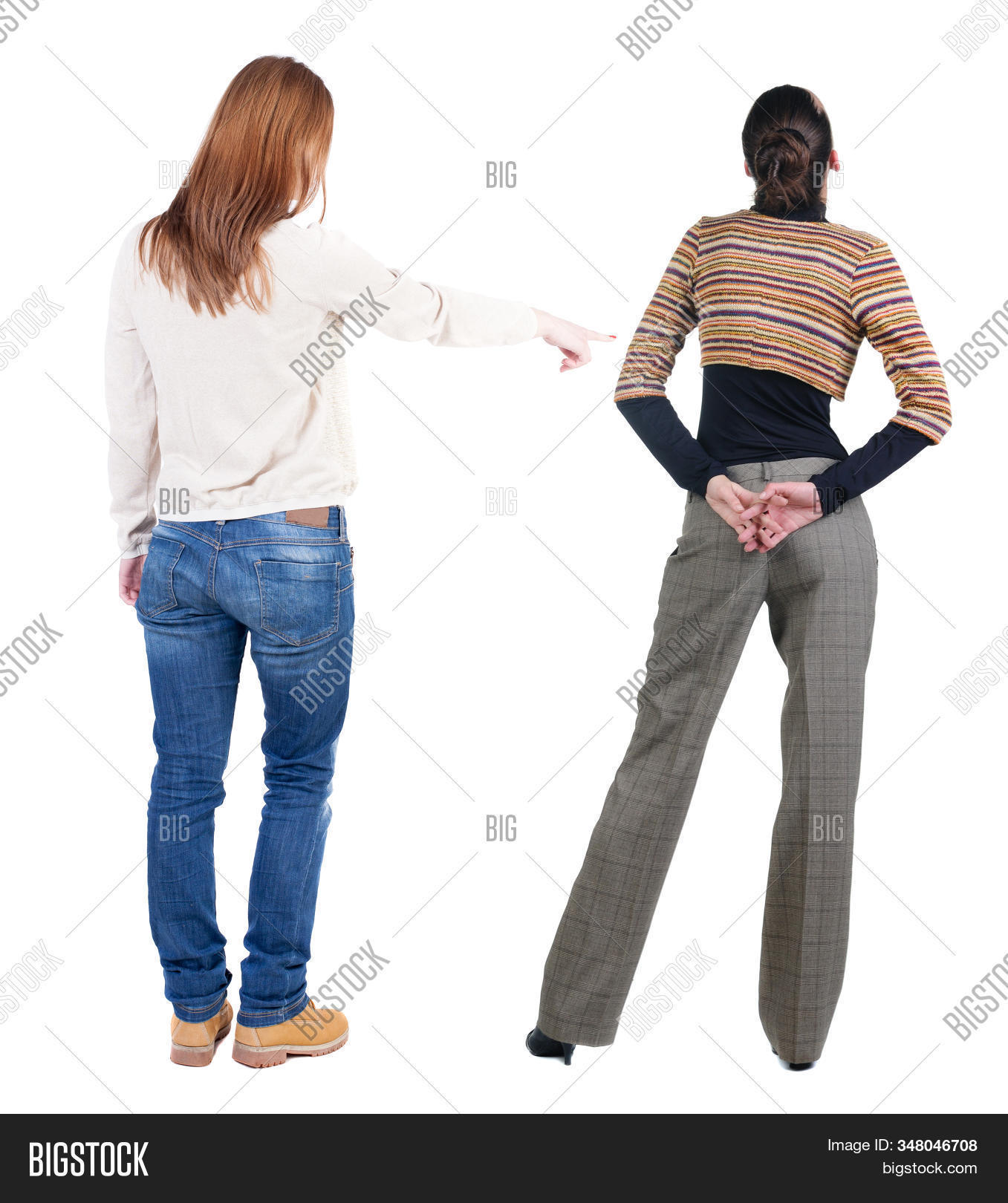 Back View Two Pointing Image & Photo (Free Trial) | Bigstock