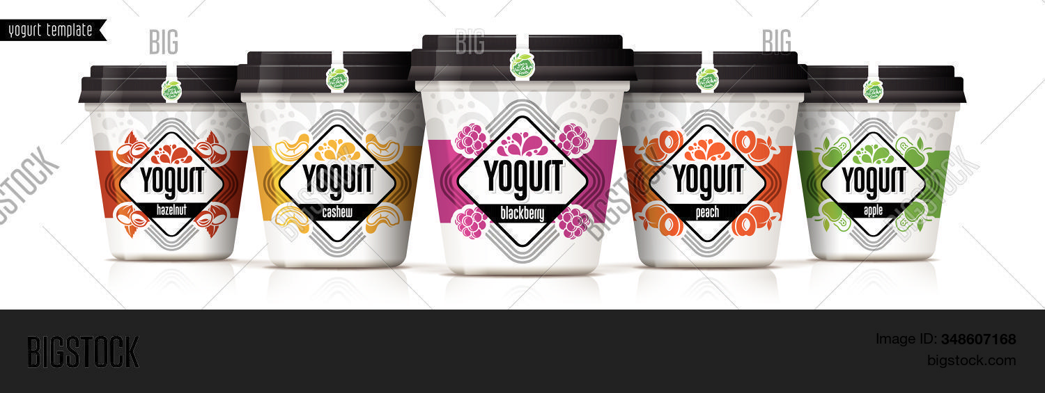 Yogurt Vector Vector & Photo (Free Trial) | Bigstock
