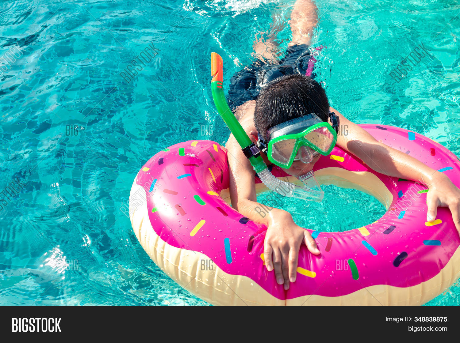 Boy Very Happy Swim Image & Photo (Free Trial) | Bigstock