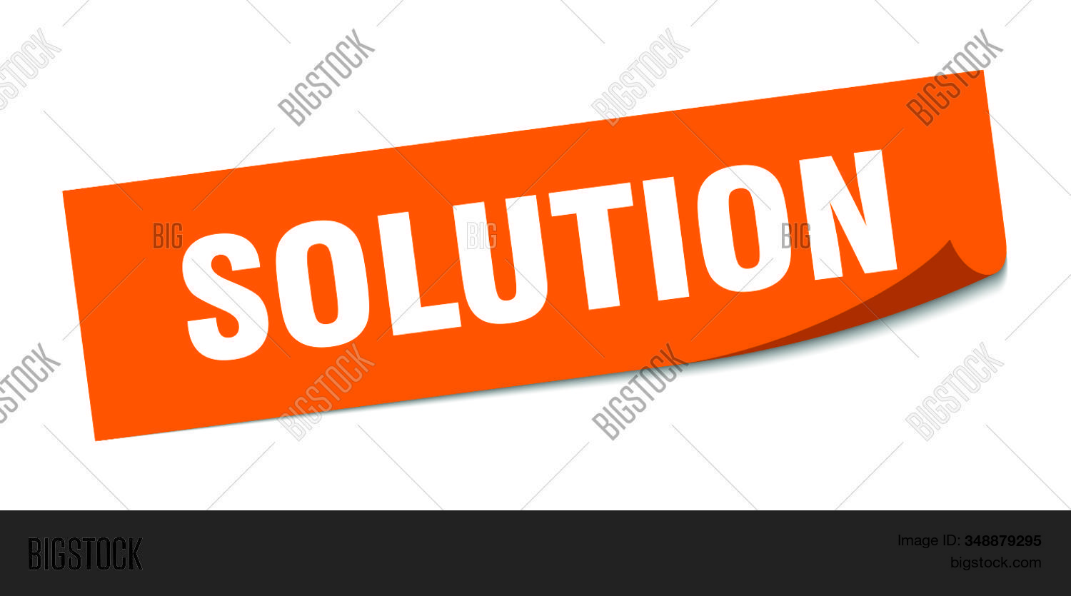 Solution Sticker. Vector & Photo (Free Trial) | Bigstock