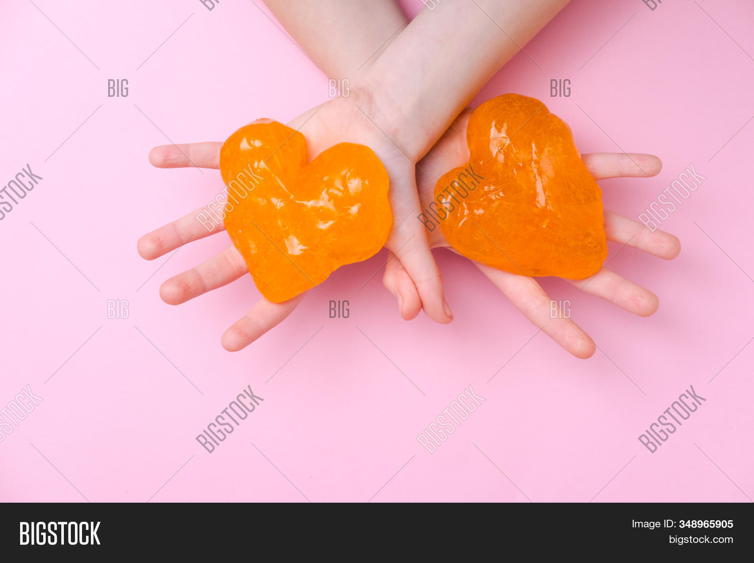 Two Orange Slime Heart Image & Photo (Free Trial) | Bigstock