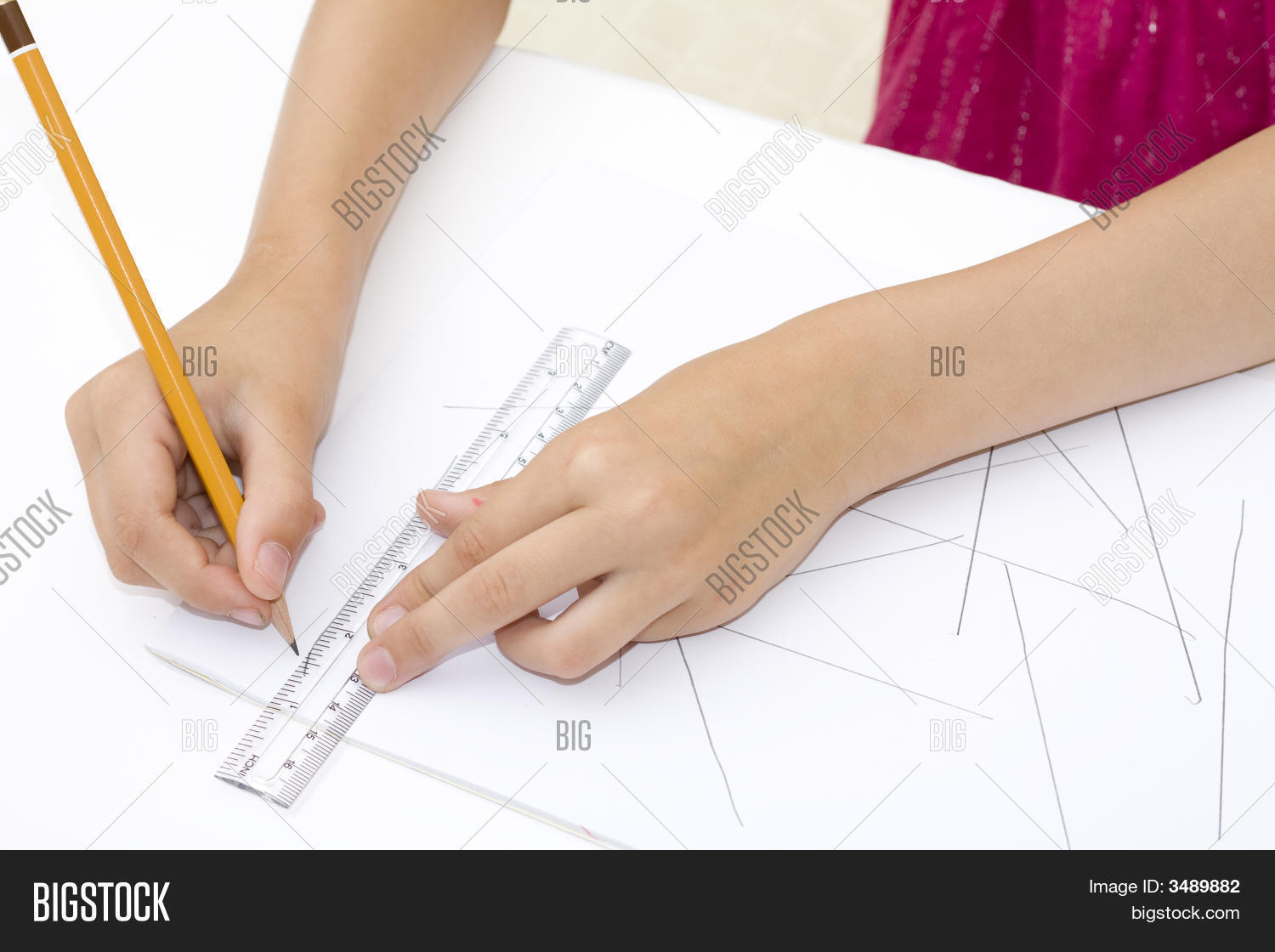 Little Girl Drawing Image & Photo (Free Trial) | Bigstock