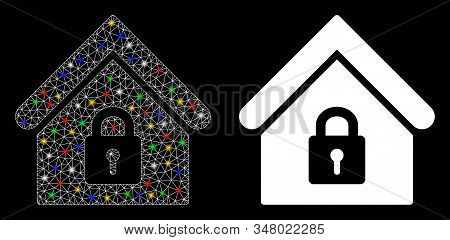 Glowing Mesh Lock Vector & Photo (Free Trial) | Bigstock